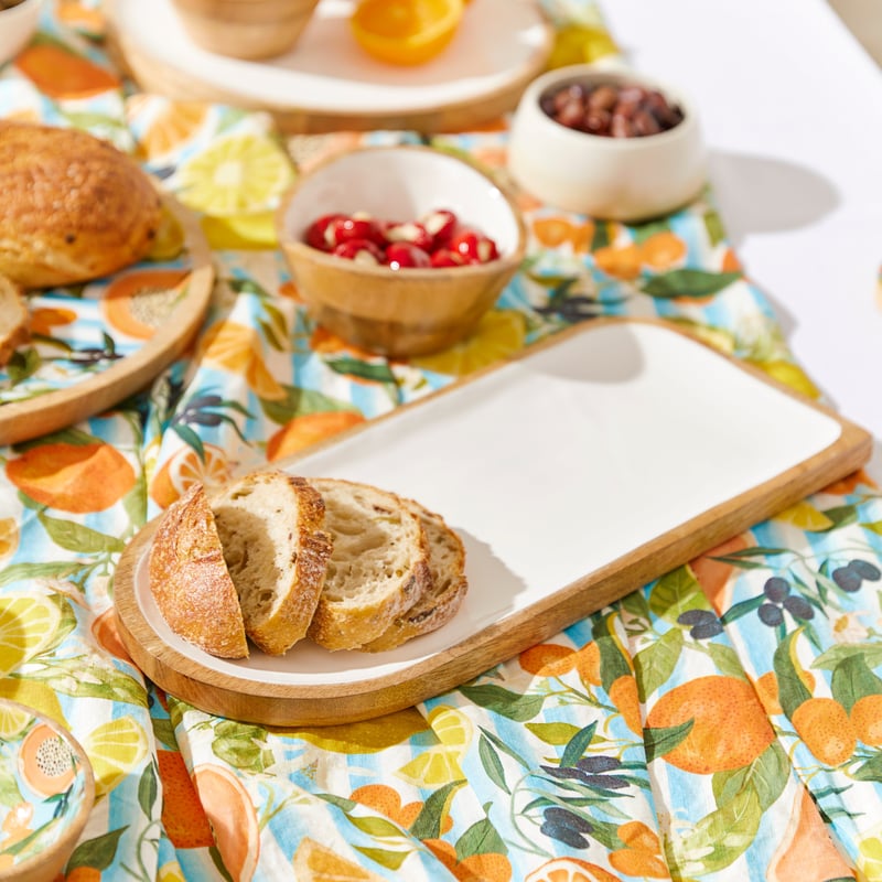 Blanco Natural & White Pointed Timber Platter | Adairs