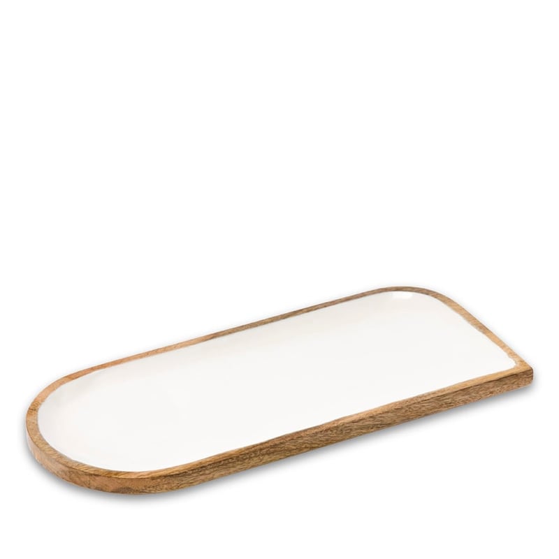 Blanco Natural & White Pointed Timber Platter | Adairs