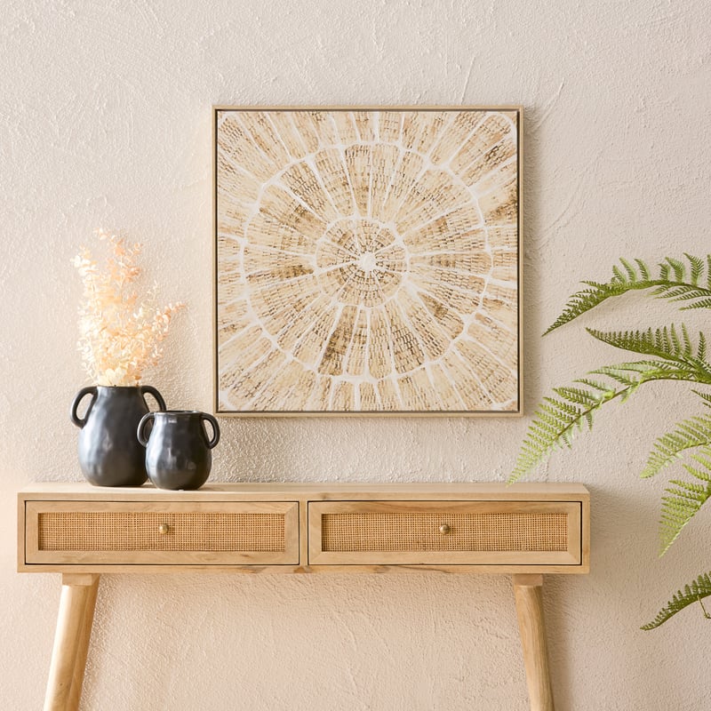 Abstract Weave Natural Canvas | Adairs