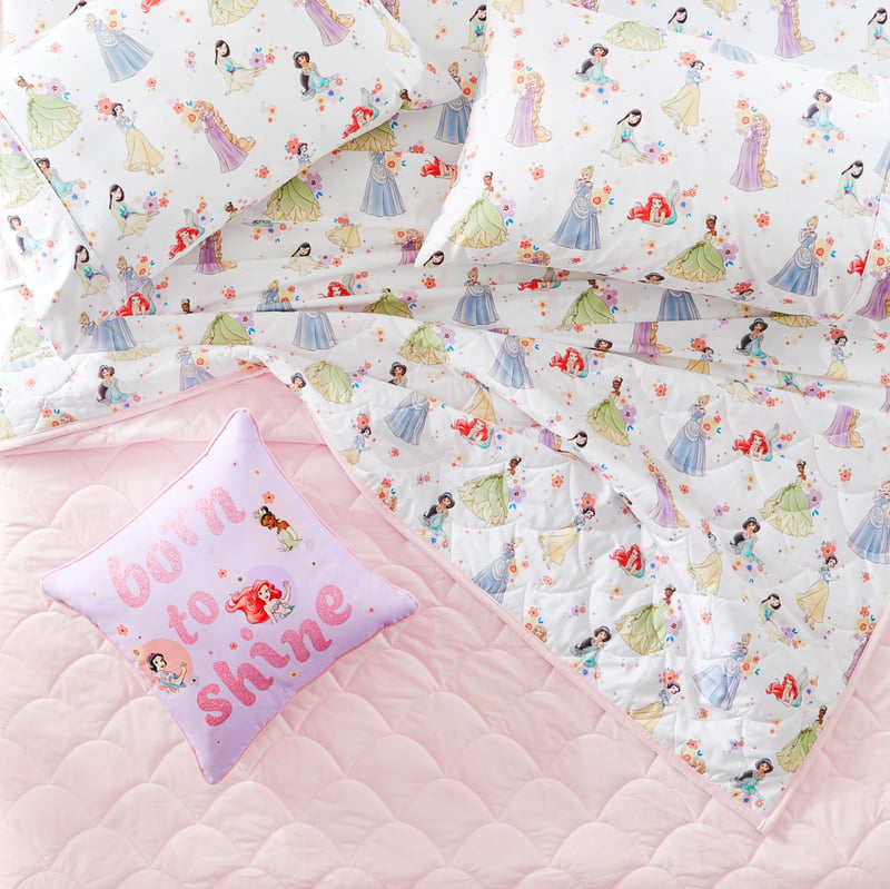 Adairs Kids - Disney Flower Princess Pink Coverlet | Adairs