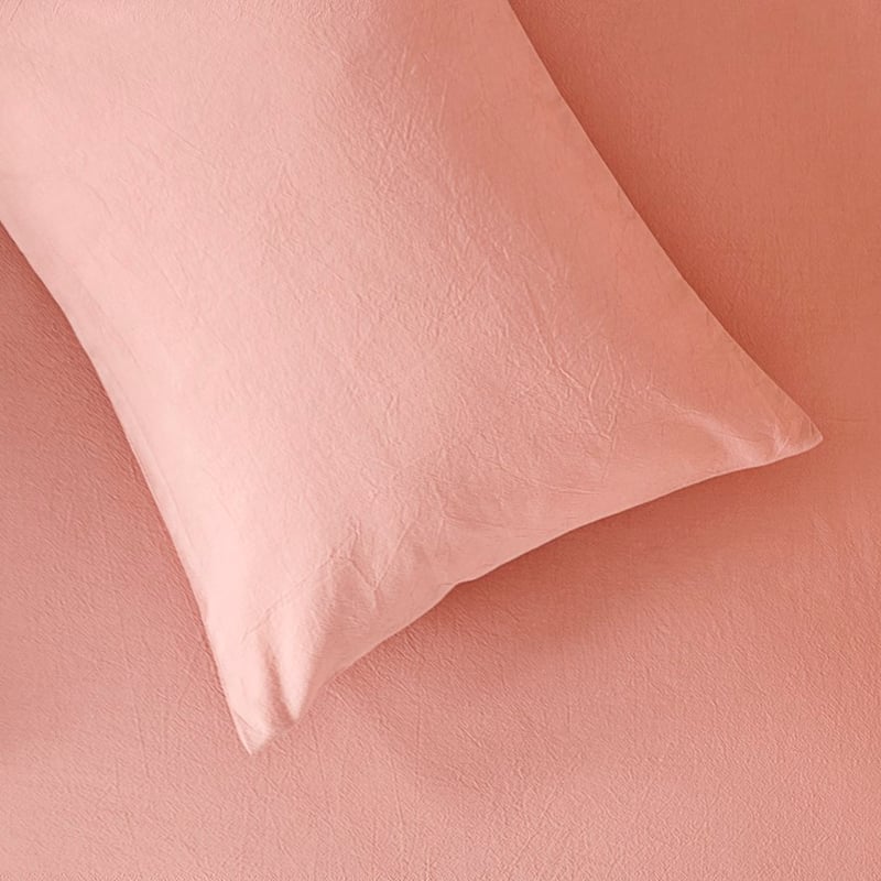 Adairs Kids - Stonewashed Cotton Pink Sand Sheet Set | Adairs