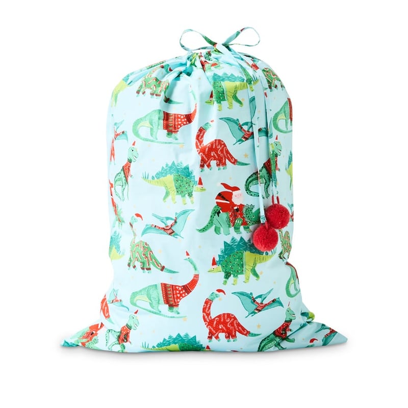 Adairs Kids - Merry T-Rex-Mas Aqua Christmas Santa Sack | Adairs