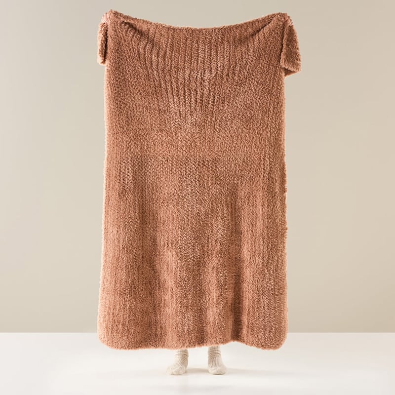 Munich Pink Champagne Feather Yarn Throw | Adairs