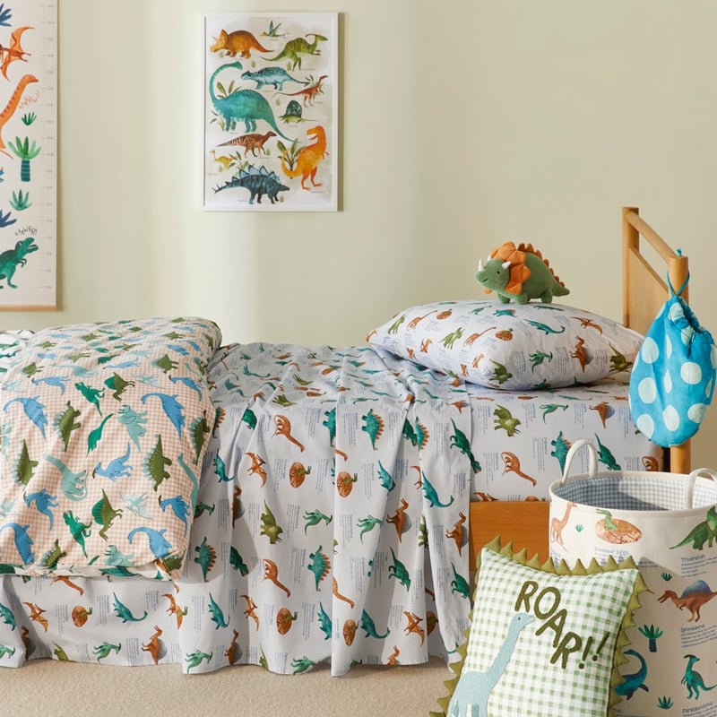 Adairs Kids - Dino Data Sheet Set | Adairs