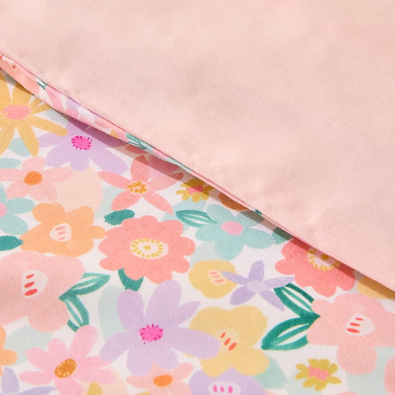 Adairs Kids - Floral Multi Ric Rac Quilt Cover Set | Adairs