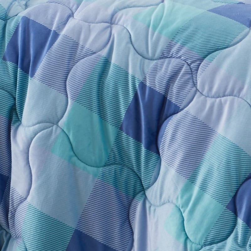 Adairs Kids - Teddy Blue Henry Check Blanket | Adairs