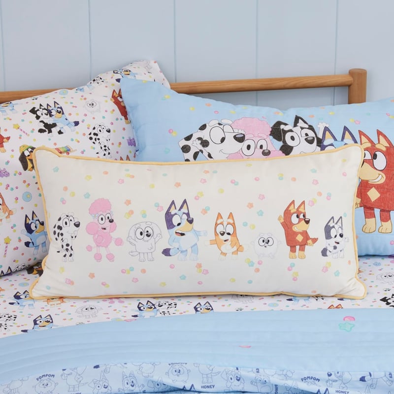 Adairs Kids - Bluey & Friends Character Bolster Cushion | Adairs