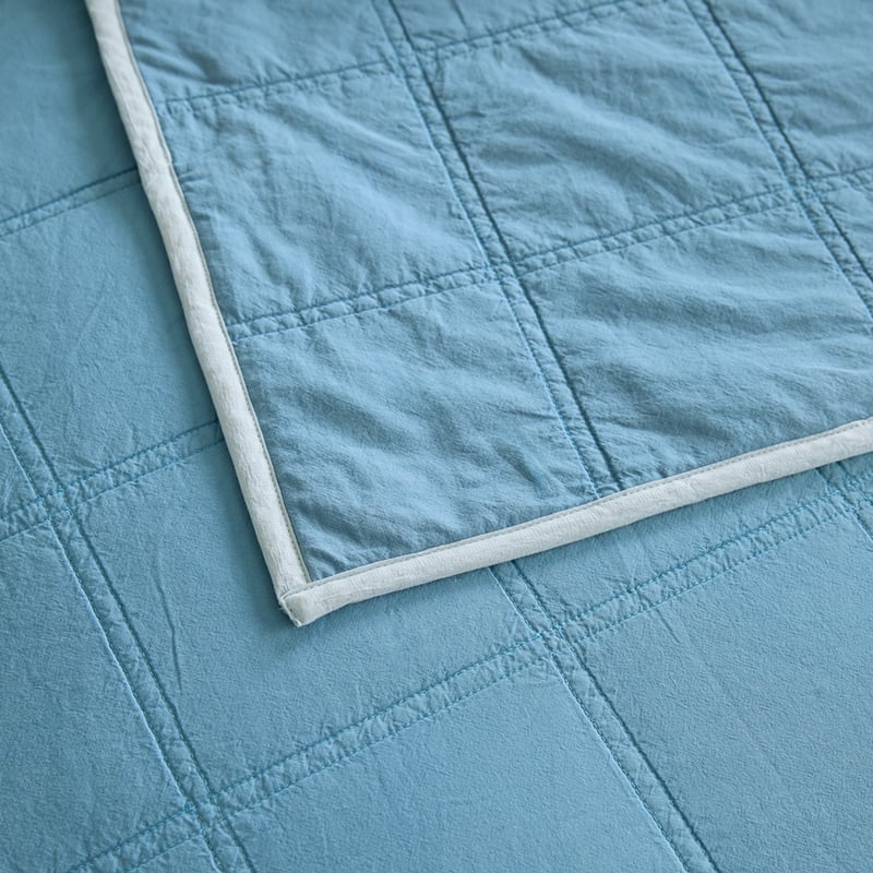 Adairs Kids - Stonewashed Chambray & Denim Quilted Coverlet | Adairs