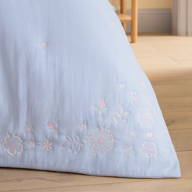 Adairs Kids - Heirloom Everbloom Chambray Coverlet | Adairs