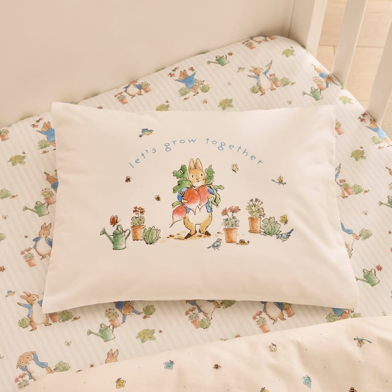 Adairs Kids - Peter Rabbit Cot Text Pillowcase | Adairs