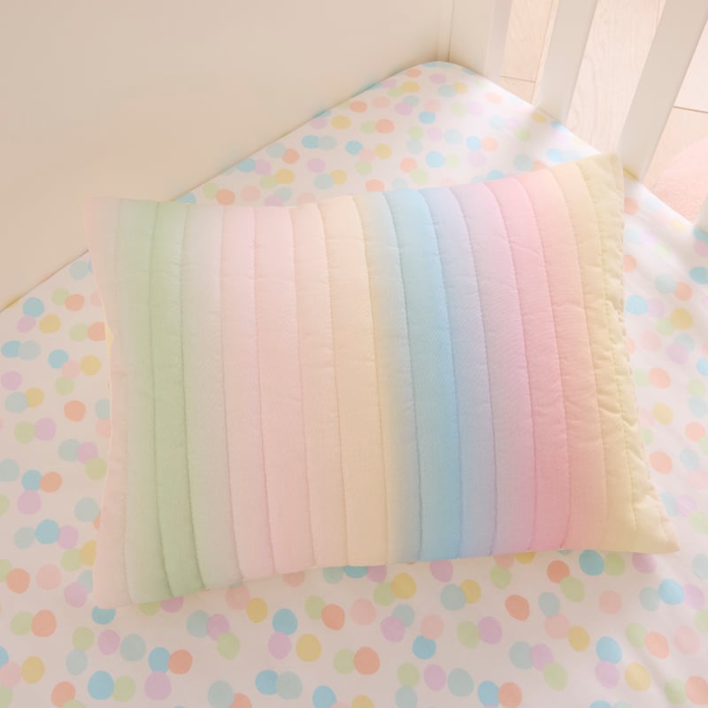 Adairs Kids - Ombre Quilted Rainbow Cot Quilt Cover Set | Adairs