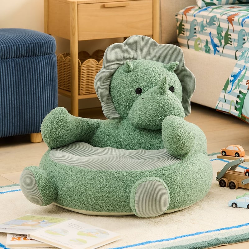 Adairs Kids - Trip Triceratops Sage Cuddle Chair | Adairs