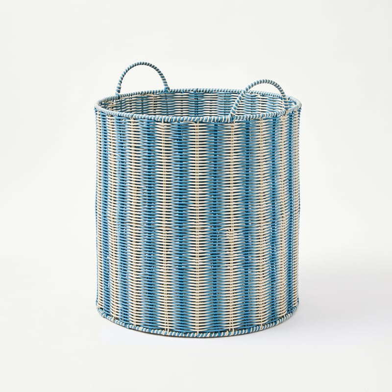 Adairs Kids - Sammy Blue Stripe Basket | Adairs