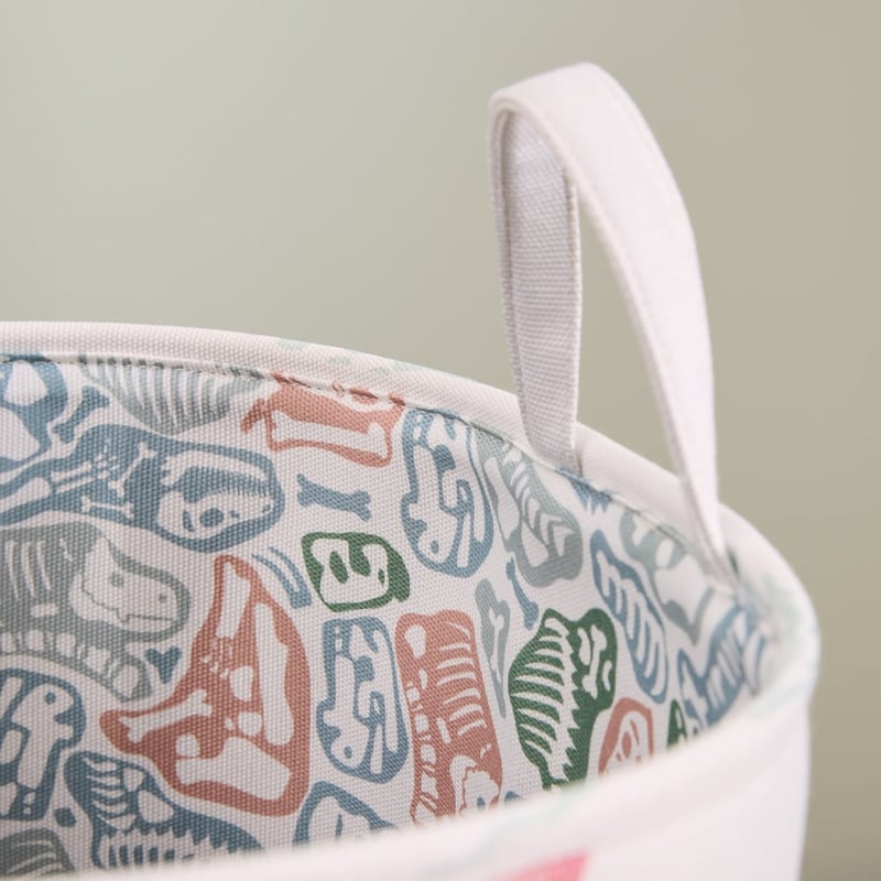 Adairs Kids - Bedrock White Dreams Printed Storage Basket | Adairs