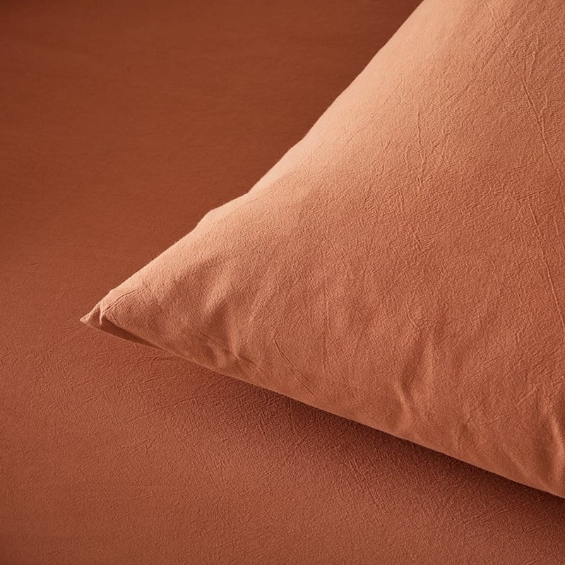 Adairs Kids - Stonewashed Cotton Desert Fitted Sheet Set | Adairs