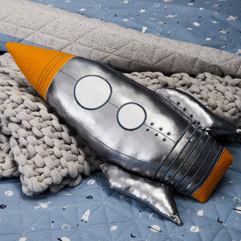 space rocket cushion