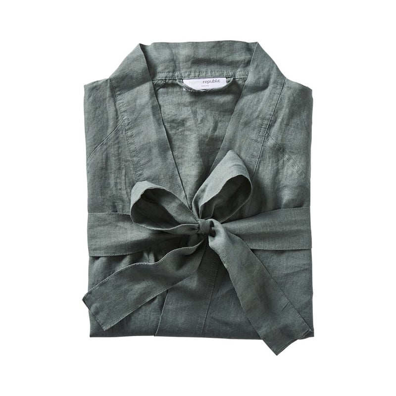 Vintage Washed Cypress Linen Robe | Adairs