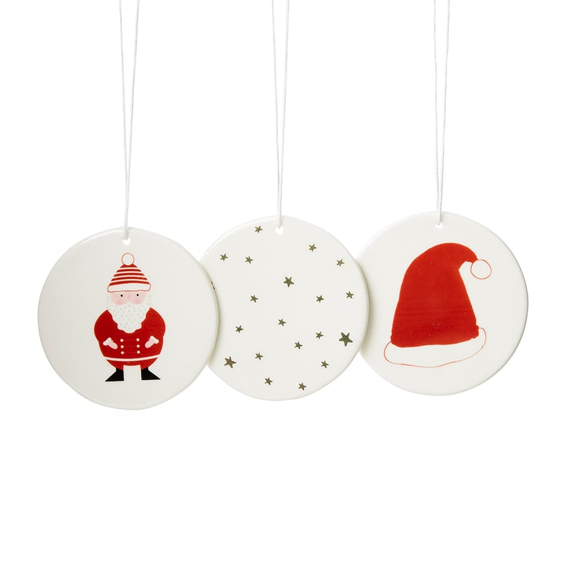 Home Republic - Santa Designer Discs Set of 3 Red | Adairs