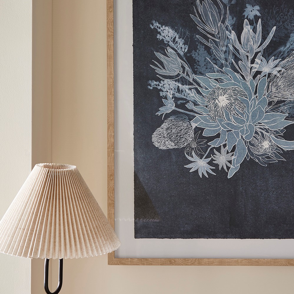 Indigo Flowers Bouquet Framed Wall Art | Adairs