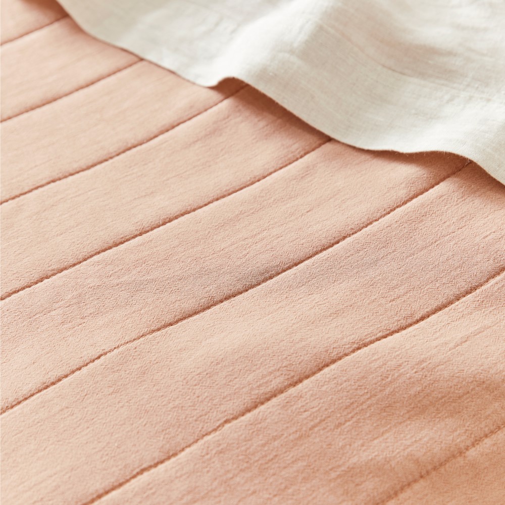 Bronte Clay Quilted Coverlet | Adairs
