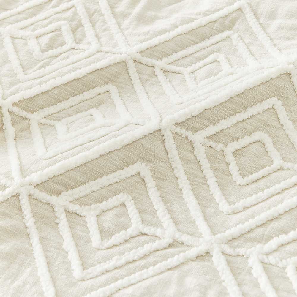 Jaipur Natural Tufted Quilted Quilt Cover Separates | Adairs