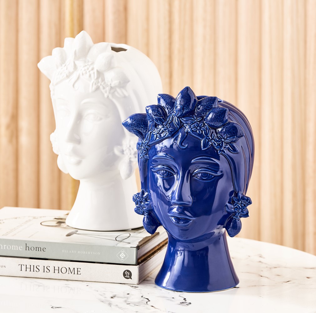 Carman Lemons Blue Vase | Adairs