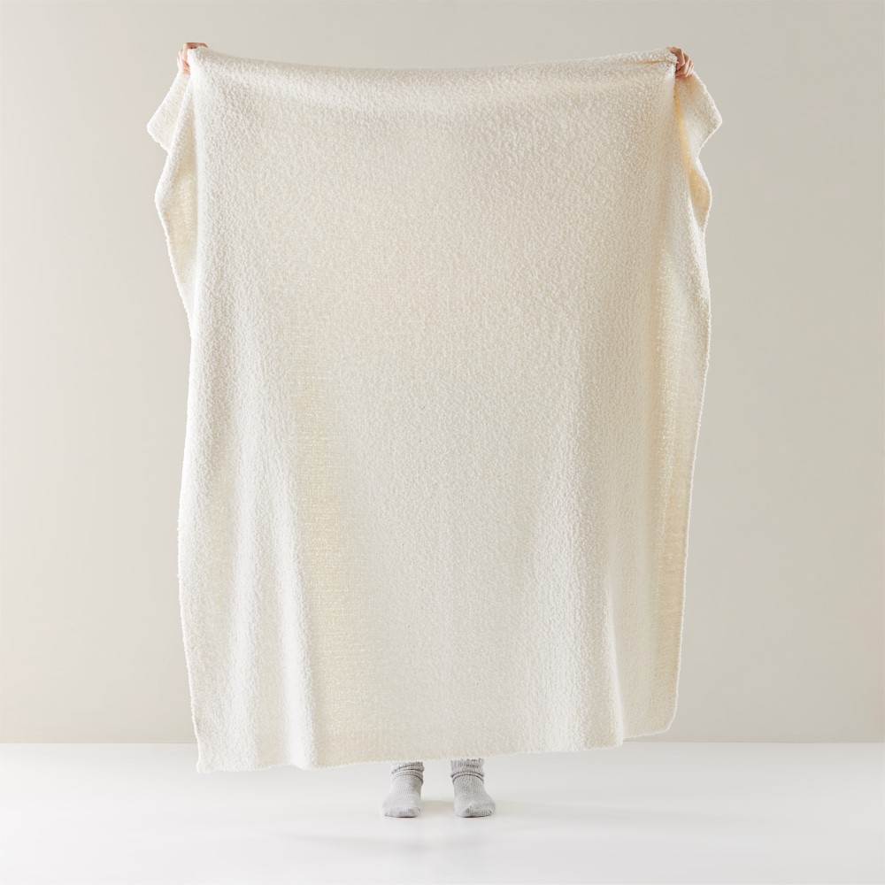 Manhattan Natural Boucle Throw | Adairs