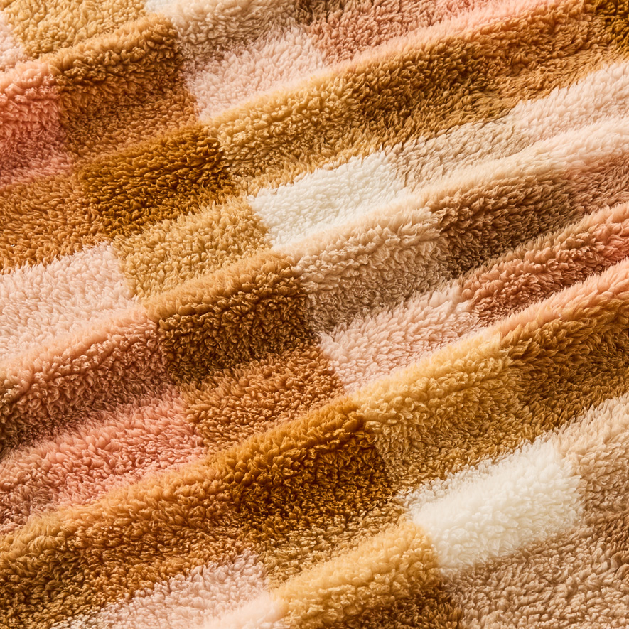 Cloud Earth Check Throw | Adairs