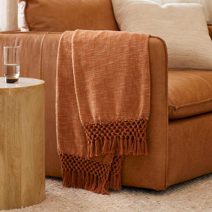 Macrame Knot Spices Marle Throw | Adairs