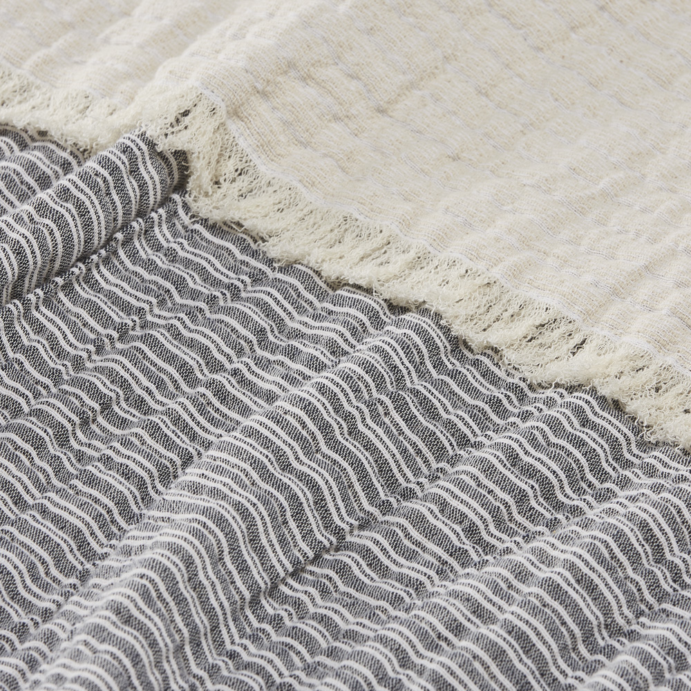 Lucas Blue Stripe Throw | Adairs