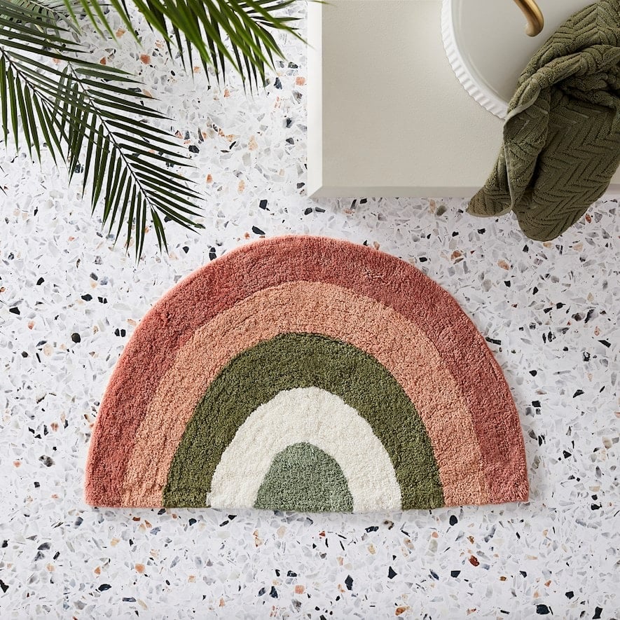 Rainbow Earth & Green Semi-Circle Bath | Adairs