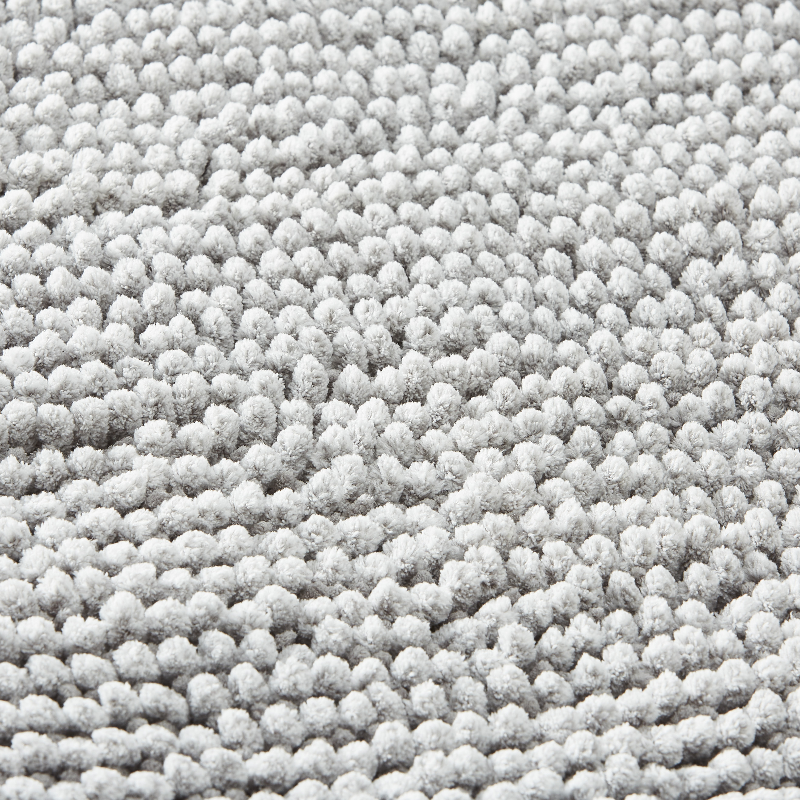 Microplush Grey Marle Bobble Bath Runner | Adairs