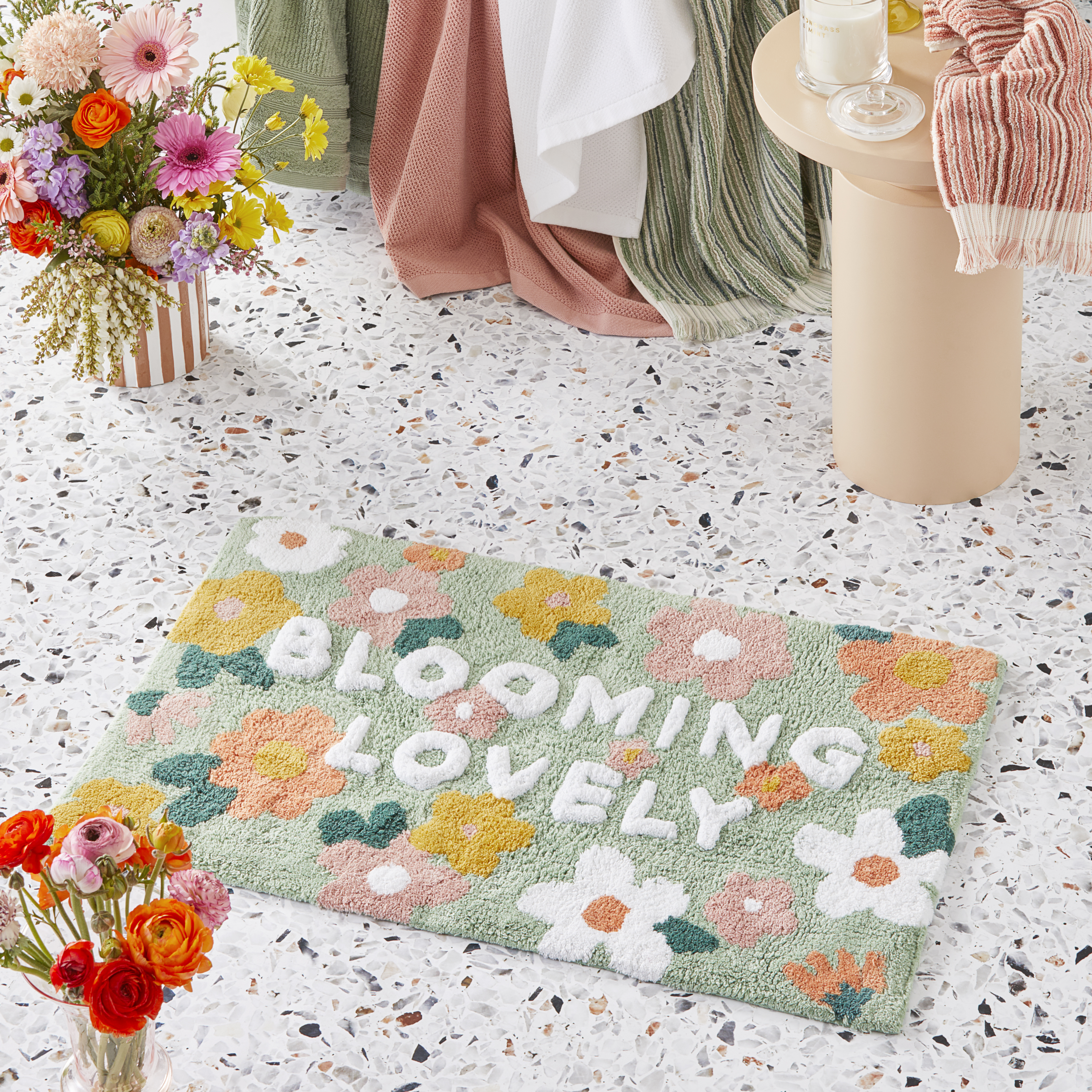 Blooming Lovely Eucalyptus Multi Bath Mat | Adairs