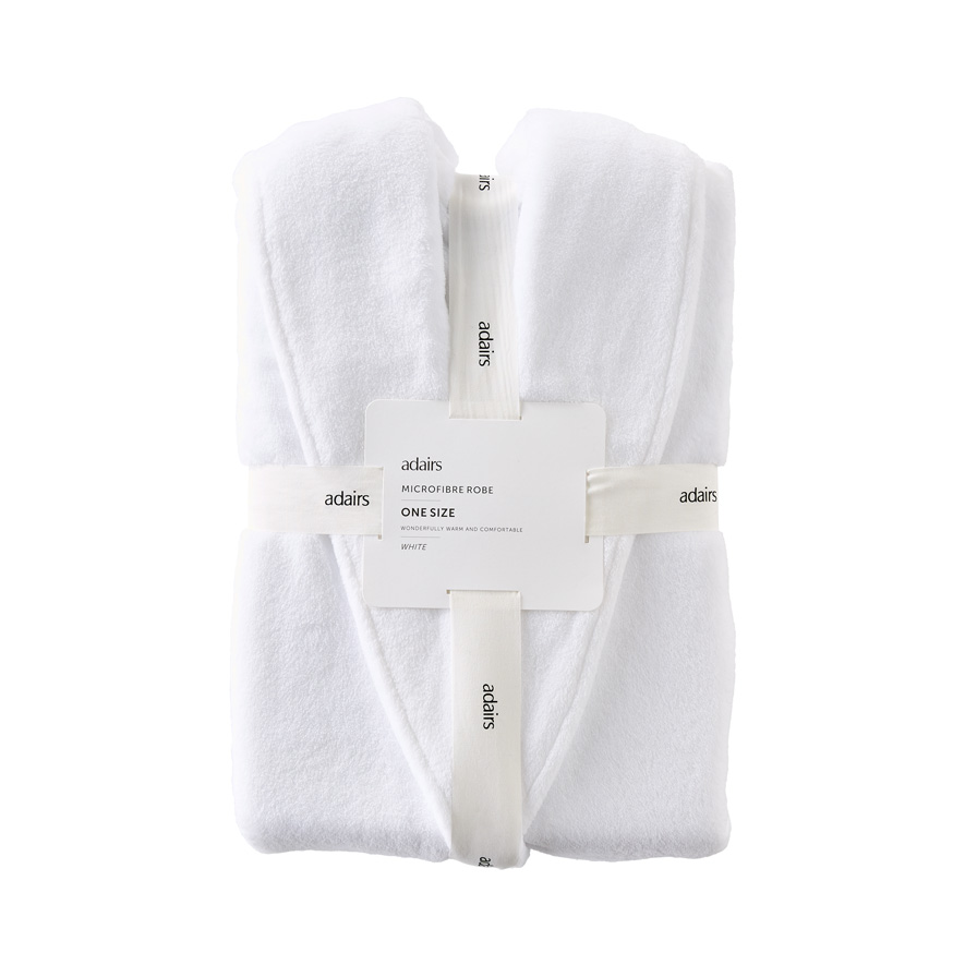 Microfibre White Robe | Adairs