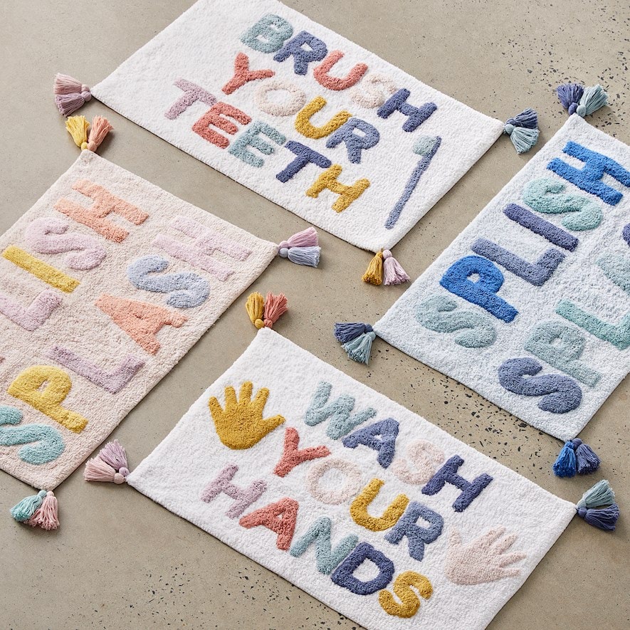 Adairs Kids - Brush Your Teeth Multi Novelty Bath Mat | Adairs