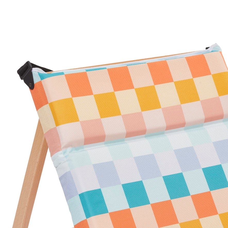 Beach Multi Gingham Fold Out Lounger | Adairs