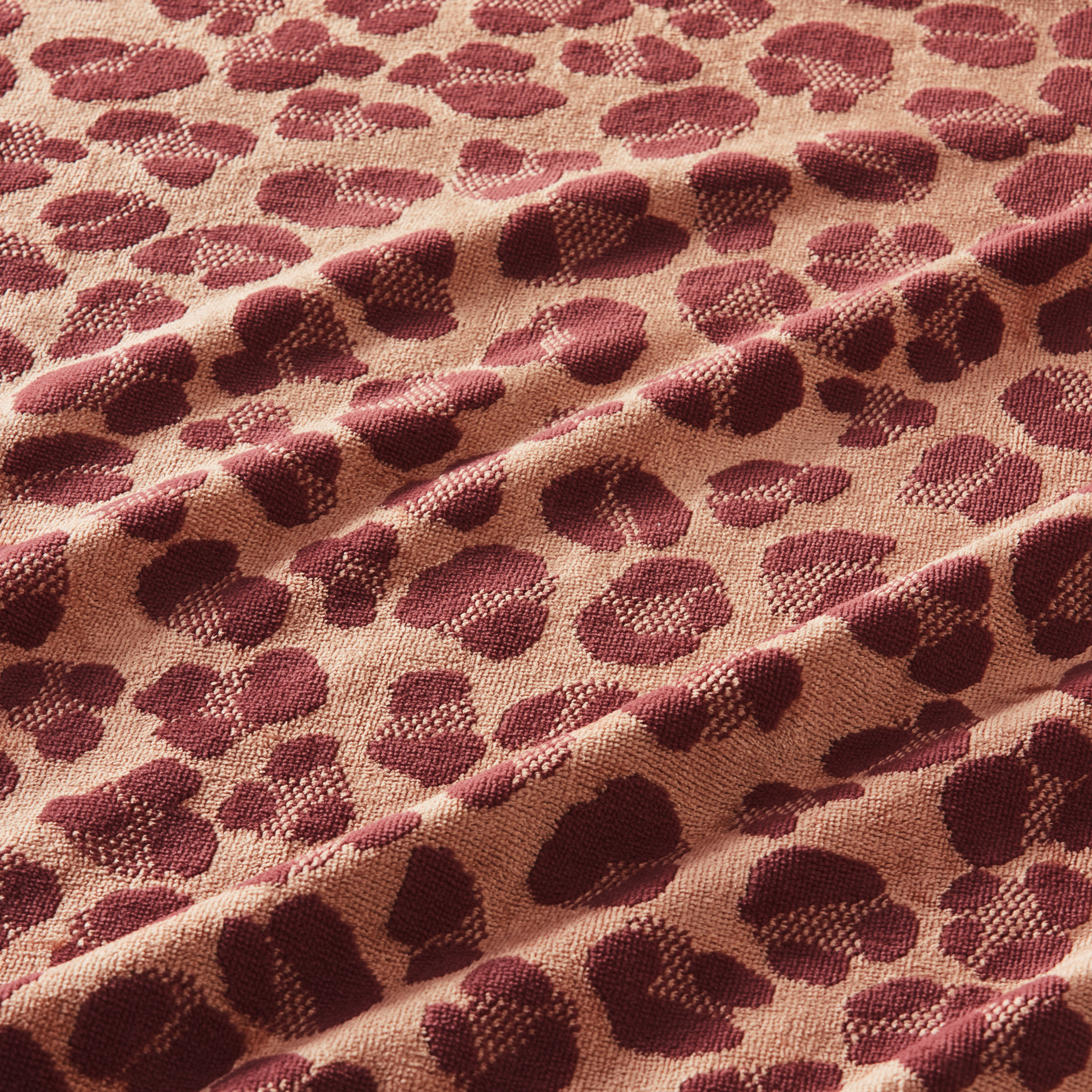 Velour Leopard Rose Gold Beach Towel | Adairs