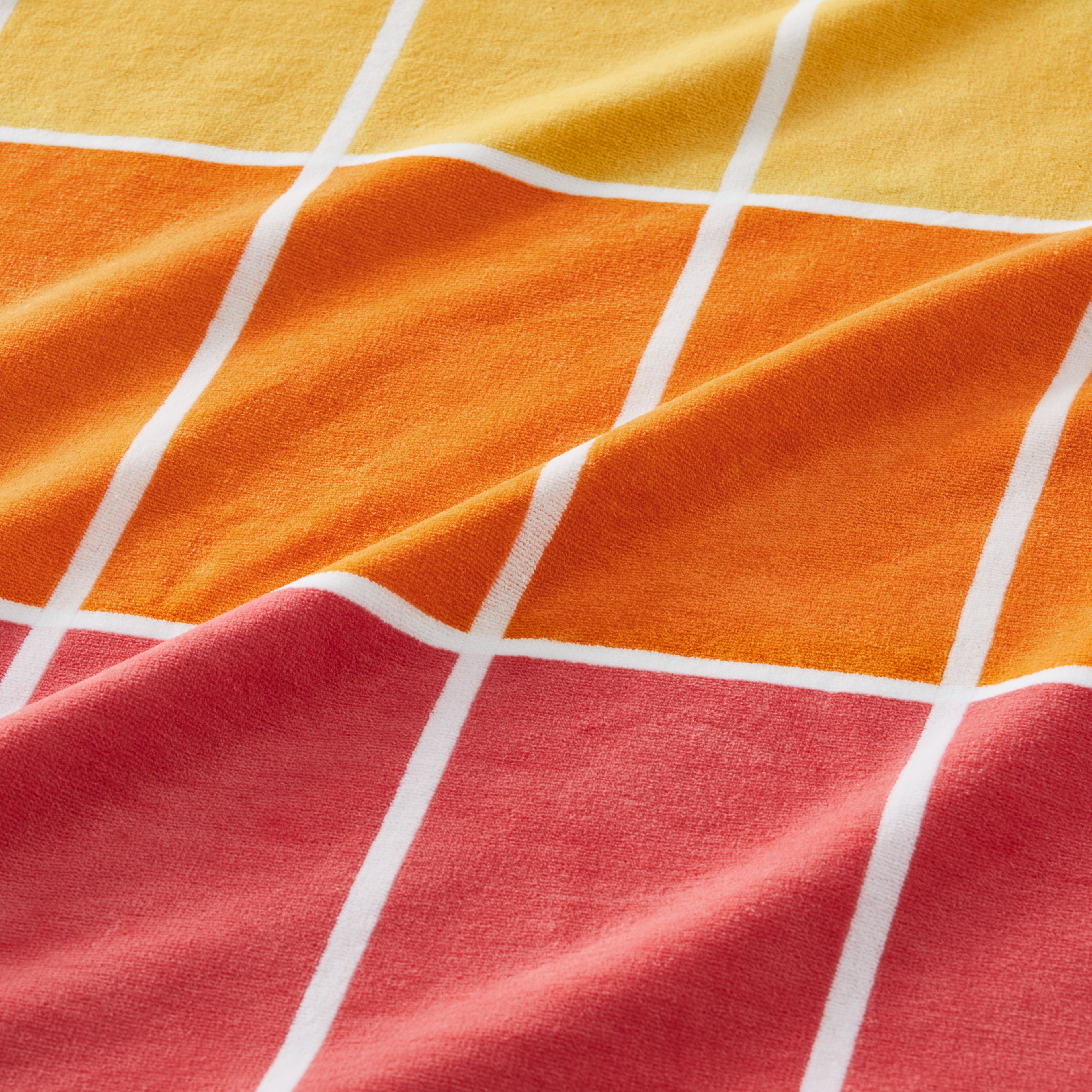 Velour Rainbow Check Beach Towel | Adairs