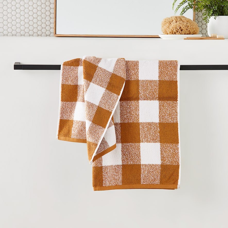 Gingham Ginger Towel Range | Adairs