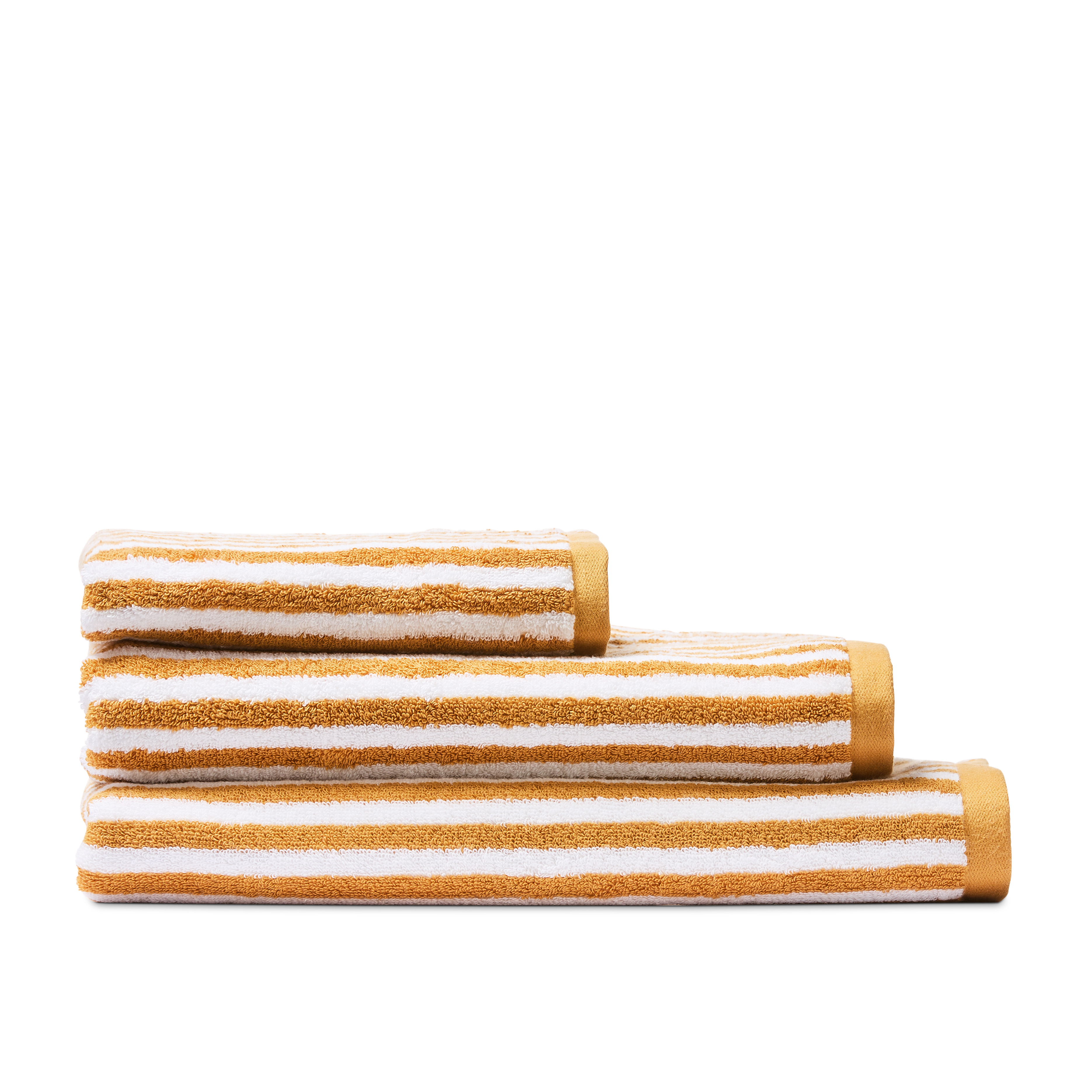 Capri Stripe Golden & White Towel Range | Adairs