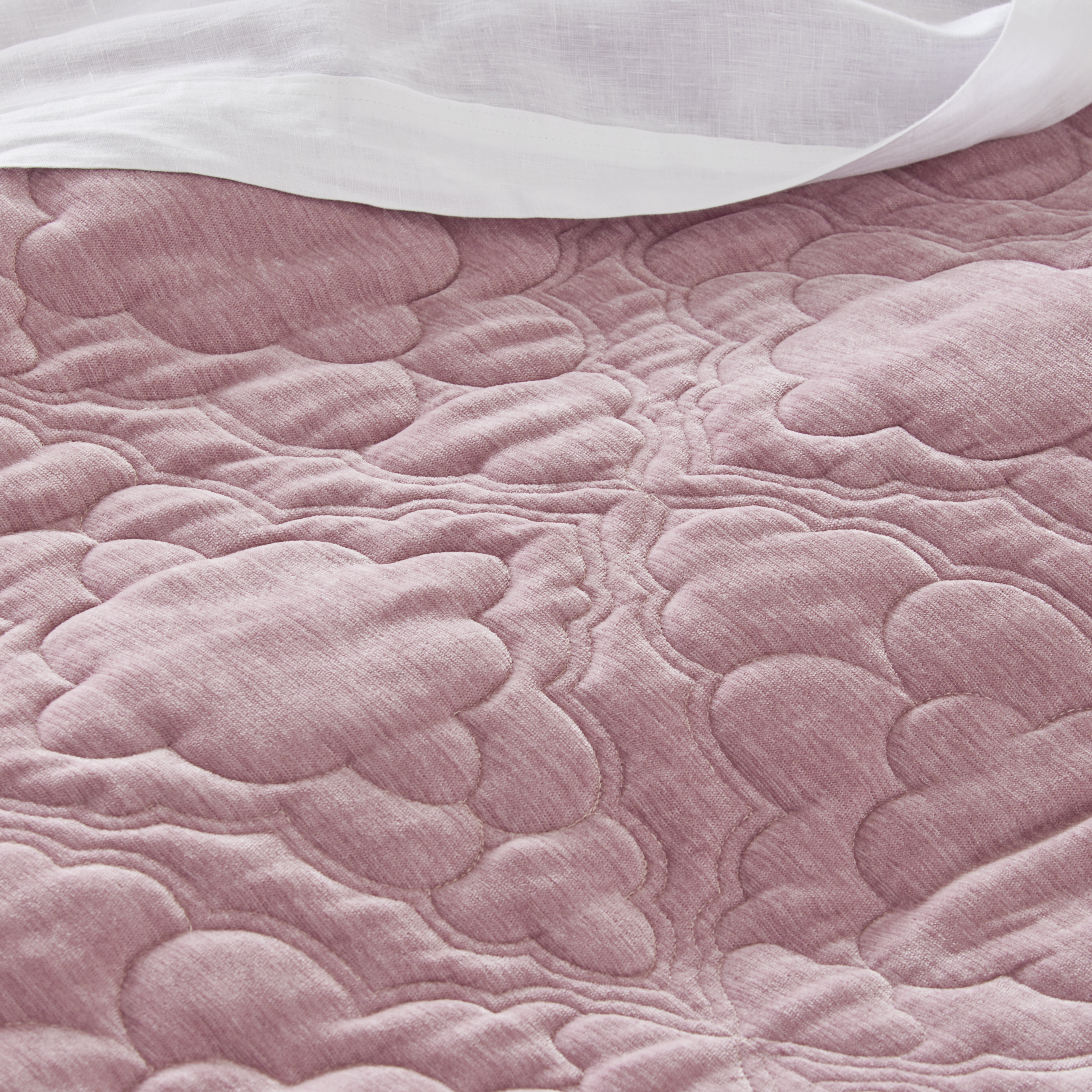 Brielle Velvet Pink Quilted Coverlet Separates | Adairs