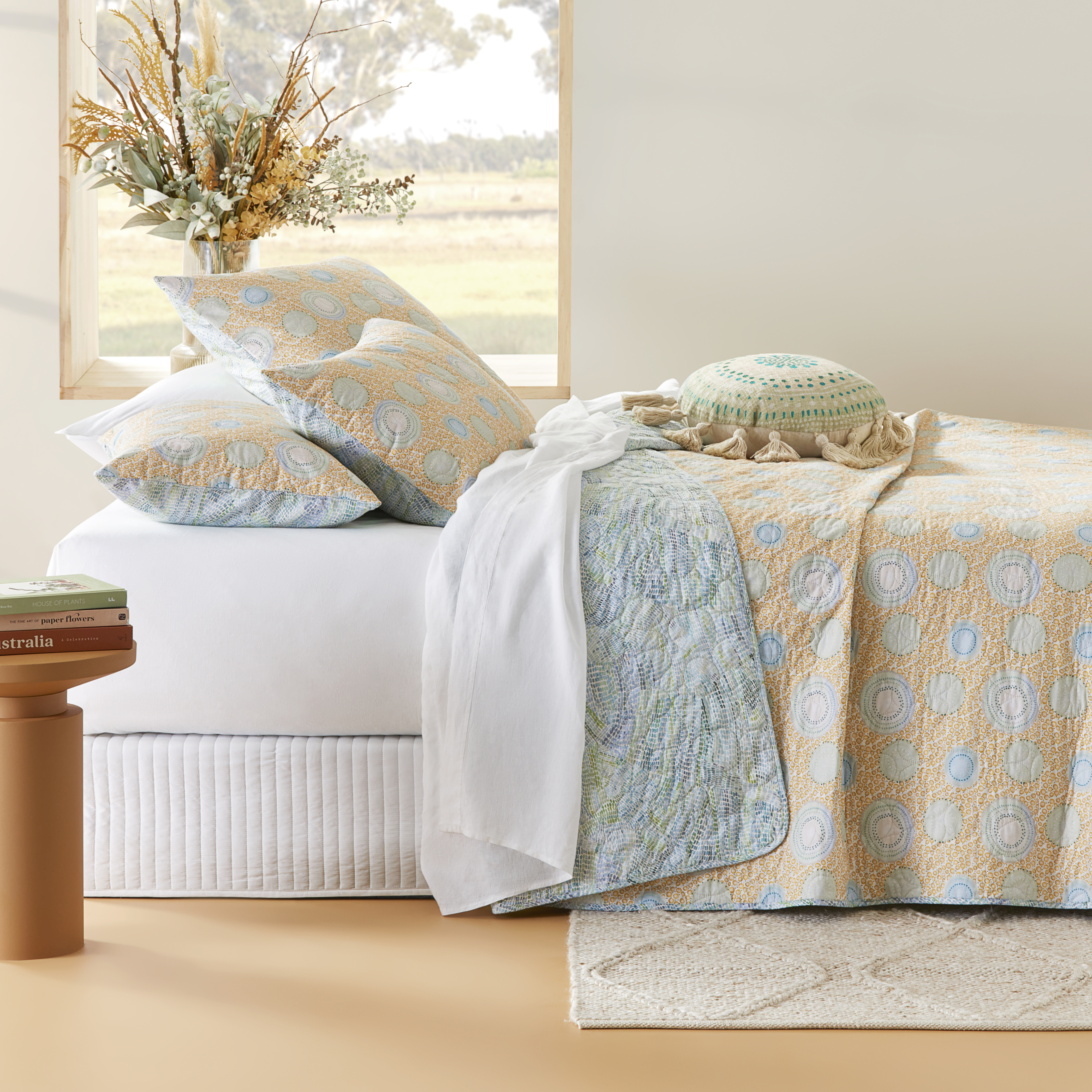 Miimi + Jiinda Miinggi Dreaming Ocean Quilted Pillowcases | Adairs