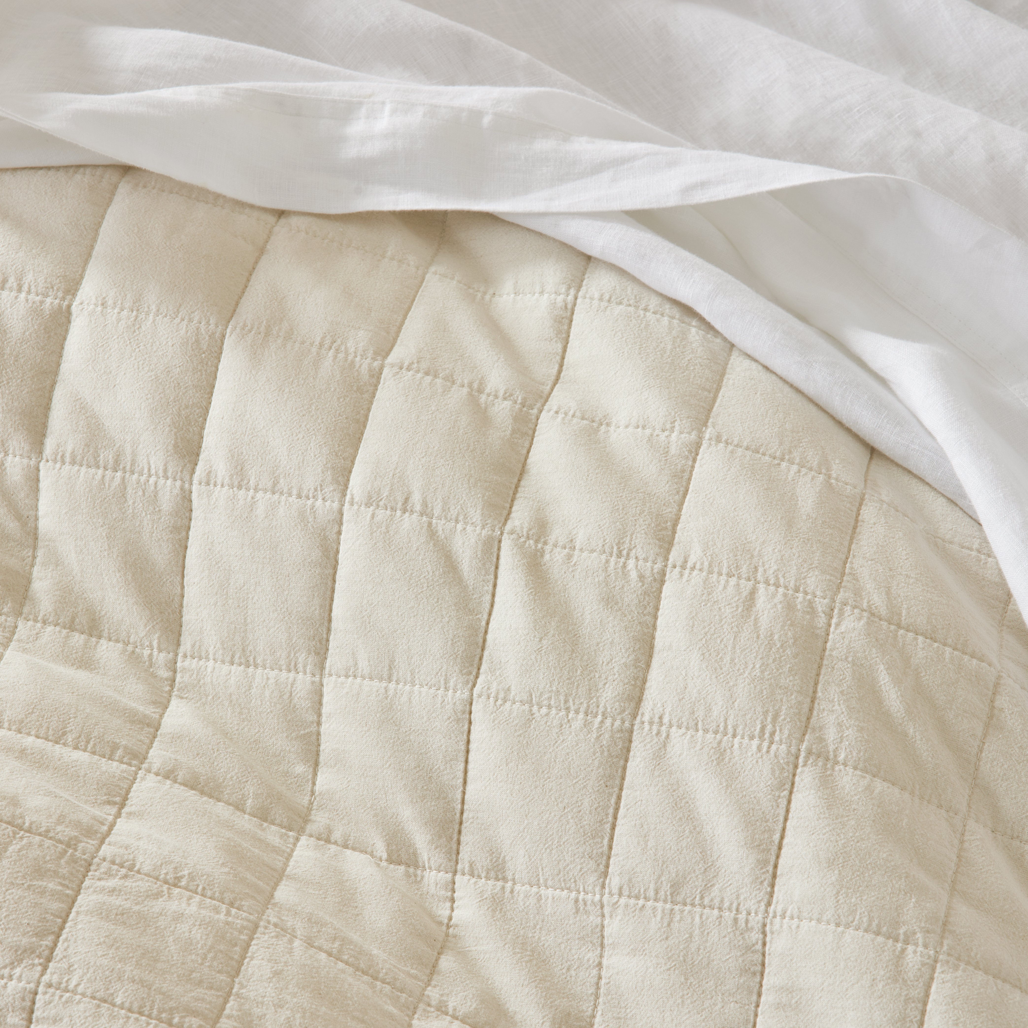 Mosman Sand Quilted Quilt Cover | Bedroom | Adairs