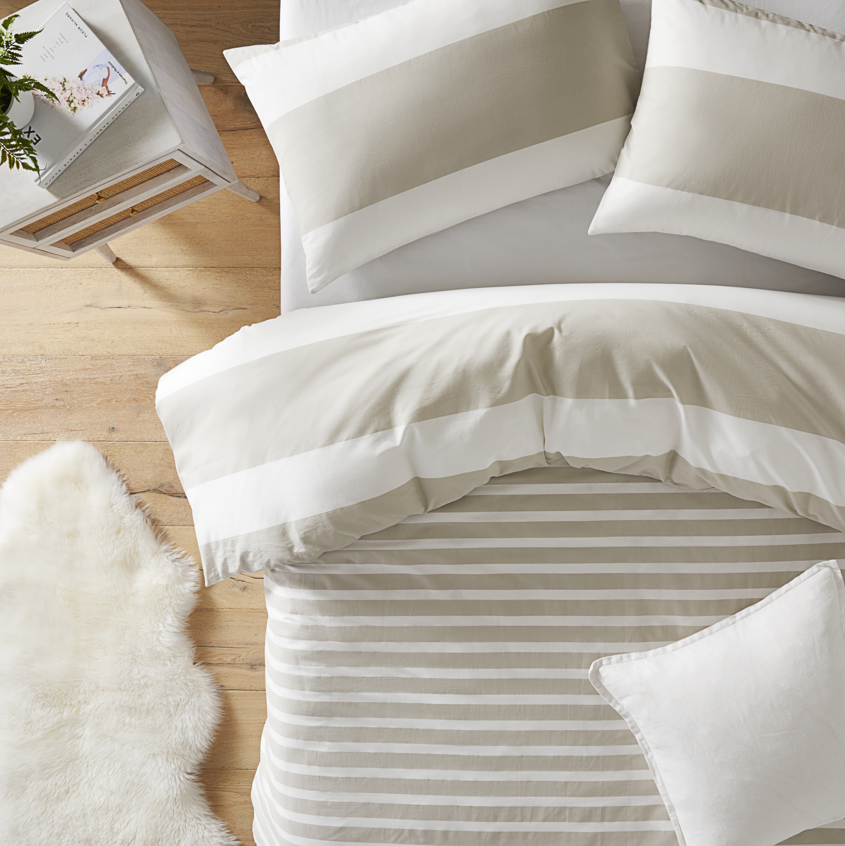 Fairhaven Neutral Quilt Cover Set | Adairs