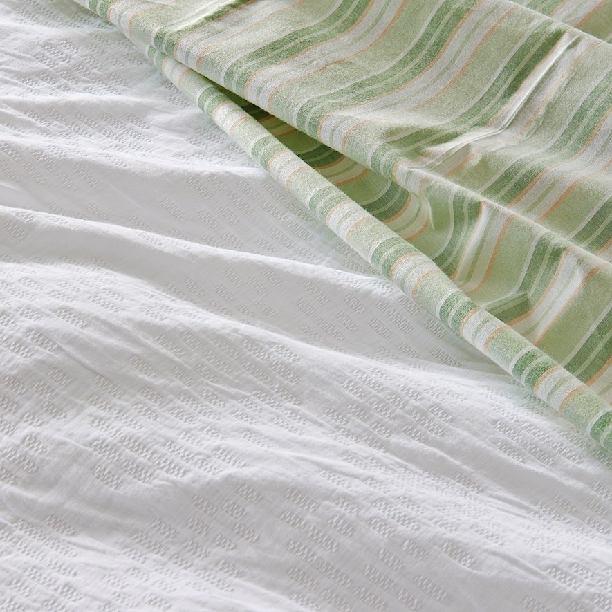 Finley White Matelasse Quilt Cover Separates | Adairs