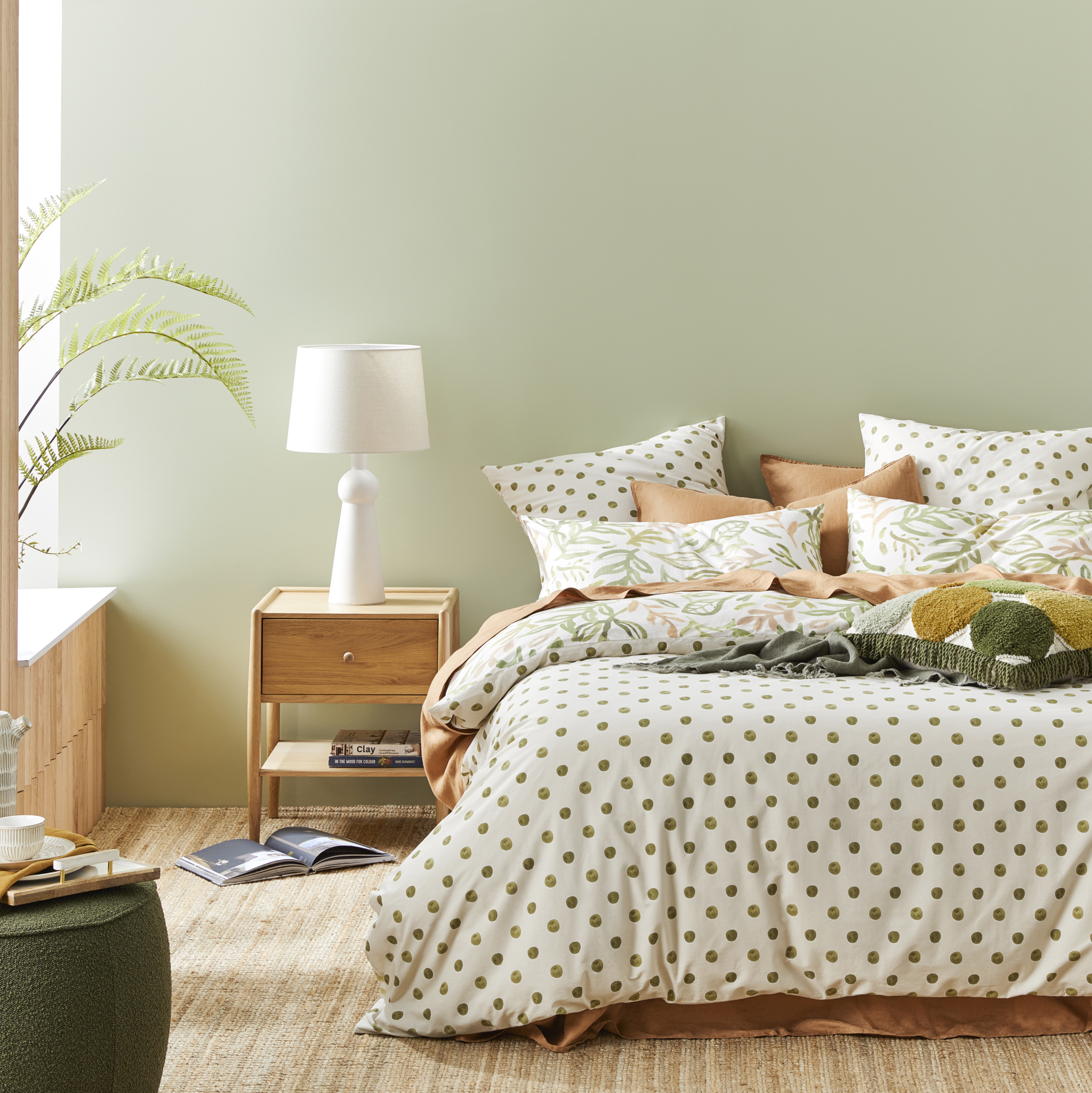 Retreat Green Quilt Cover Set + Separates | Adairs