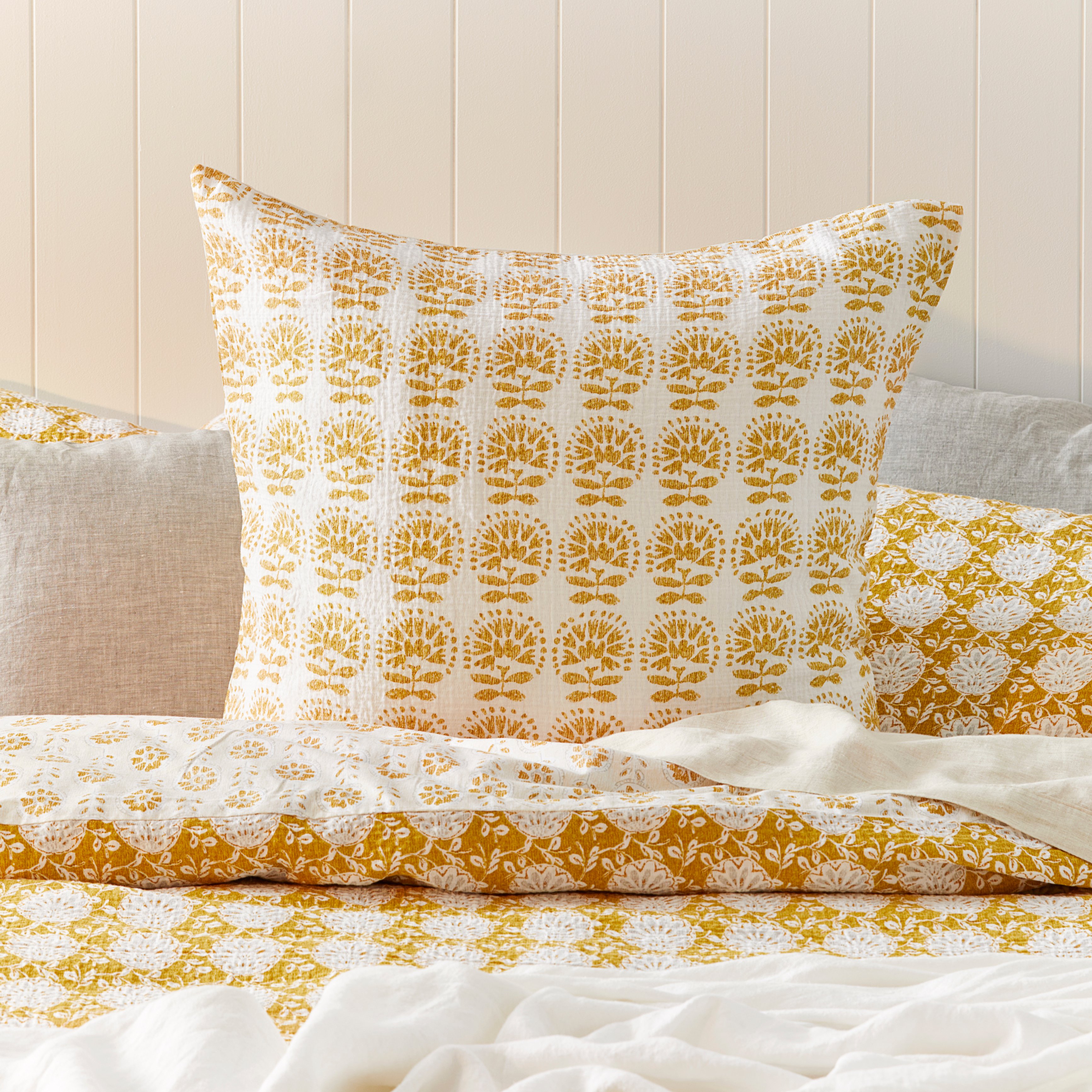 Ishani Mustard Quilt Cover Separates | Adairs