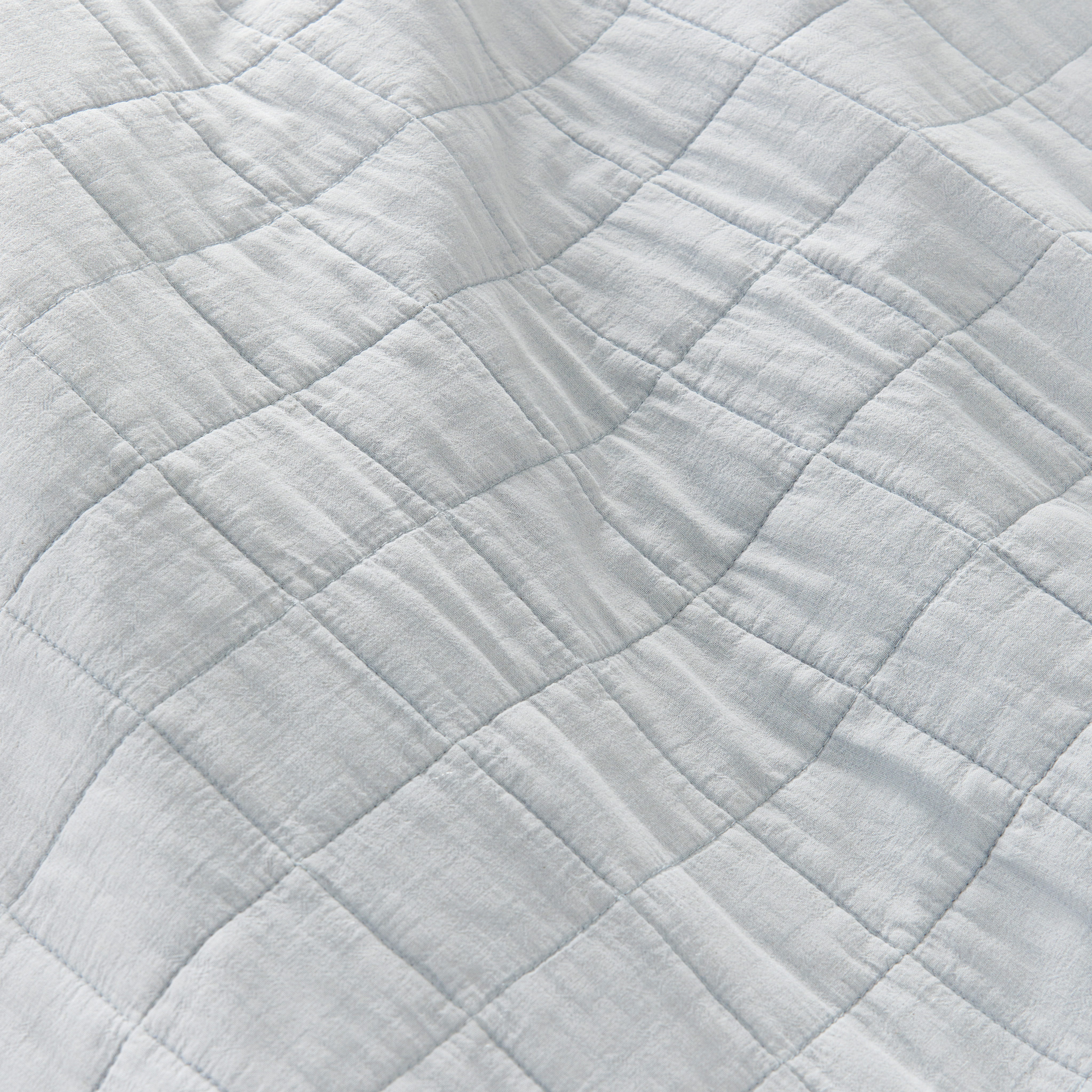 Mosman Soft Blue Quilted Quilt Cover Separates | Adairs