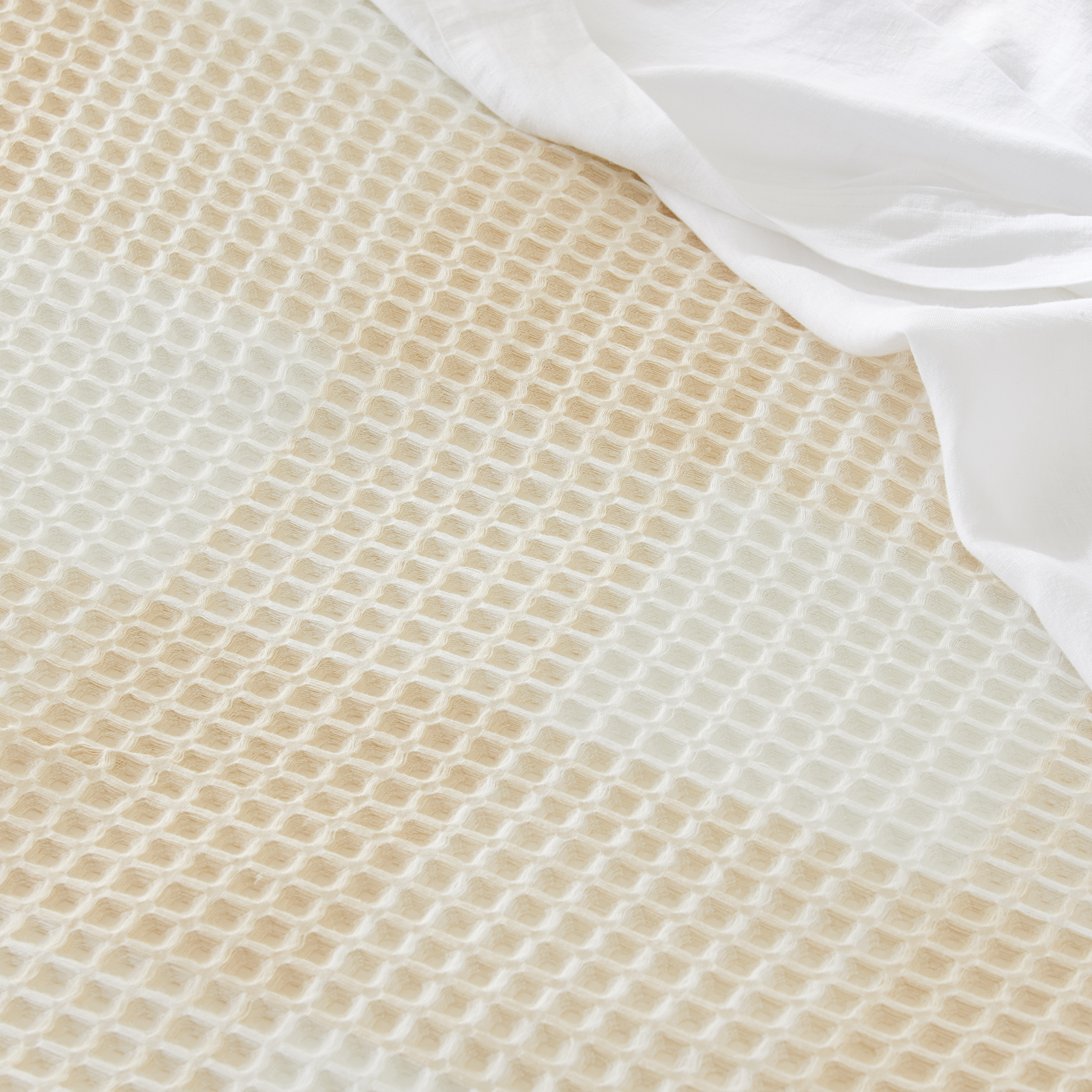 Harlem Waffle Check Pink Sand Quilt Cover Separates | Adairs