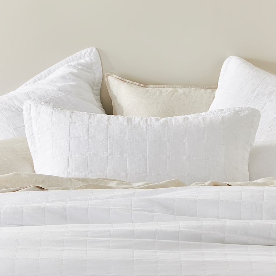 Mosman White Quilted Quilt Cover Separates | Adairs